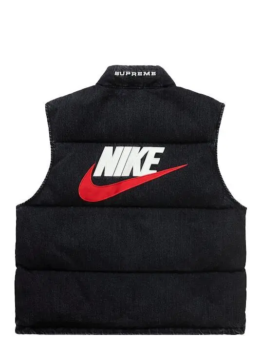 Supreme Nike Denim Puffer Vest - Black