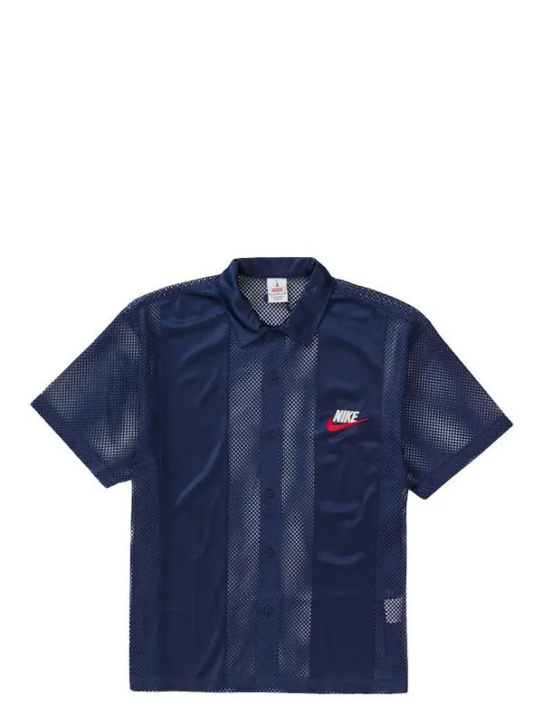 Supreme Nike Mesh Short Sleeve Shirt - Navy Blue