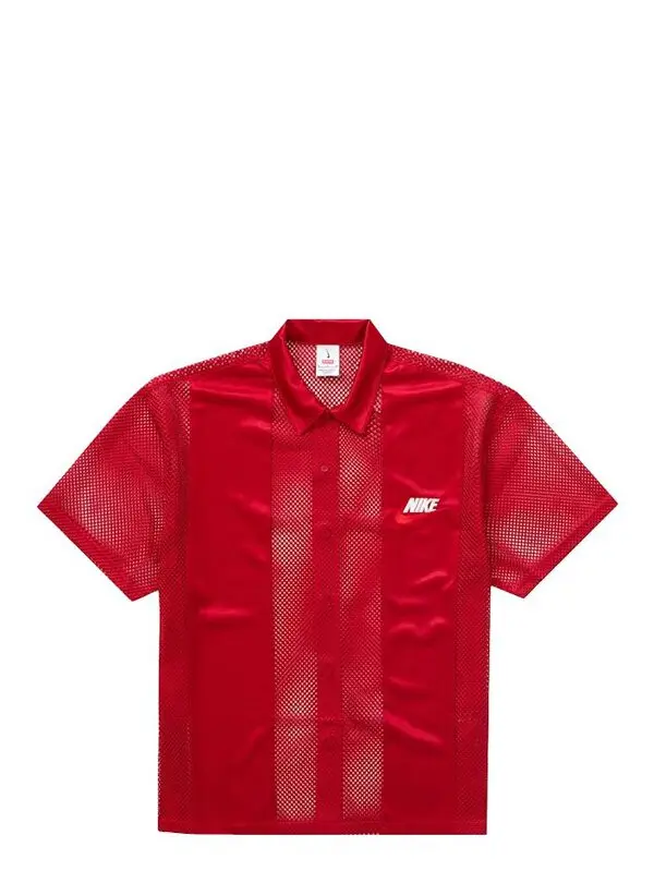 Supreme Nike Mesh Short Sleeve Shirt - Red