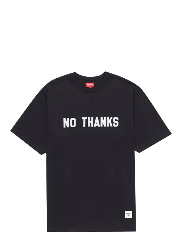 Supreme No Thanks Short Sleeve Top - Black