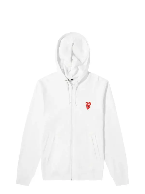 Play Comme Des Garcon Mini Logo Hoodie - White