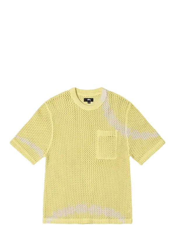 StÜssy O'dyed Heavyweight Mesh Crew - Yellow
