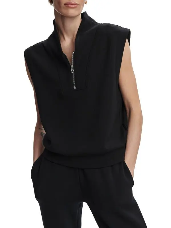 Varley Loretta Sleeveless Half-zip - Black