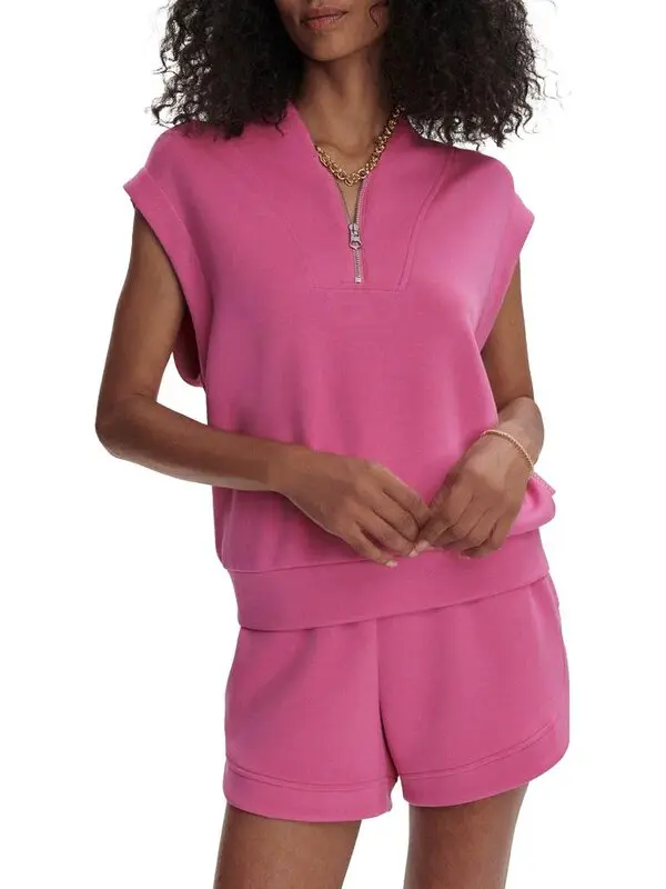 Varley Loretta Sleeveless Half-zip - Ibis Rose