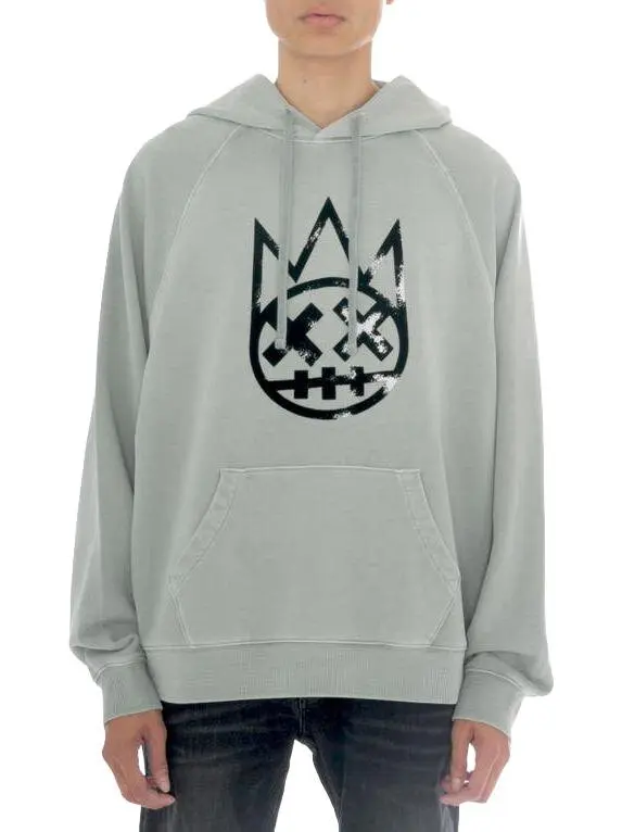 CULT OF INDIVIDUALITY Shimuchan Flocked Logo Hoodie - Vintage Grey