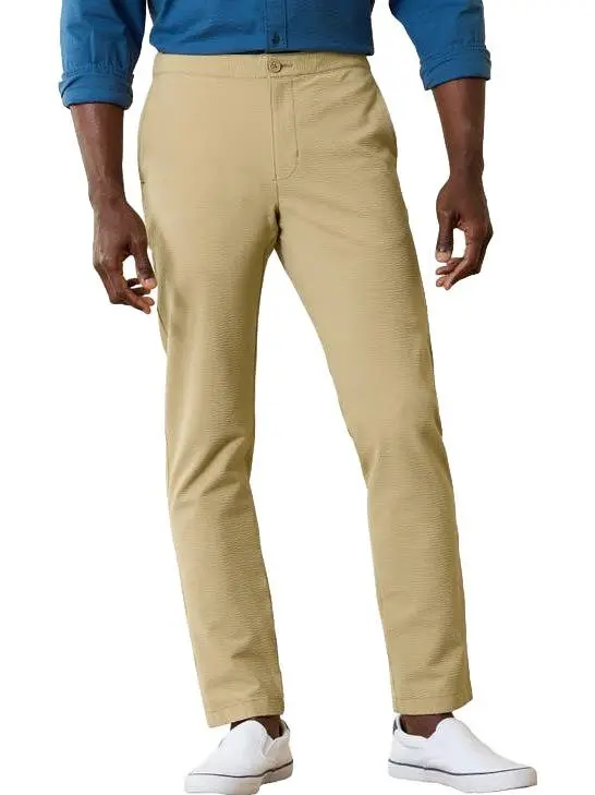 Tommy Bahama Nova Weave Performance Seersucker Pants - Stone Khaki