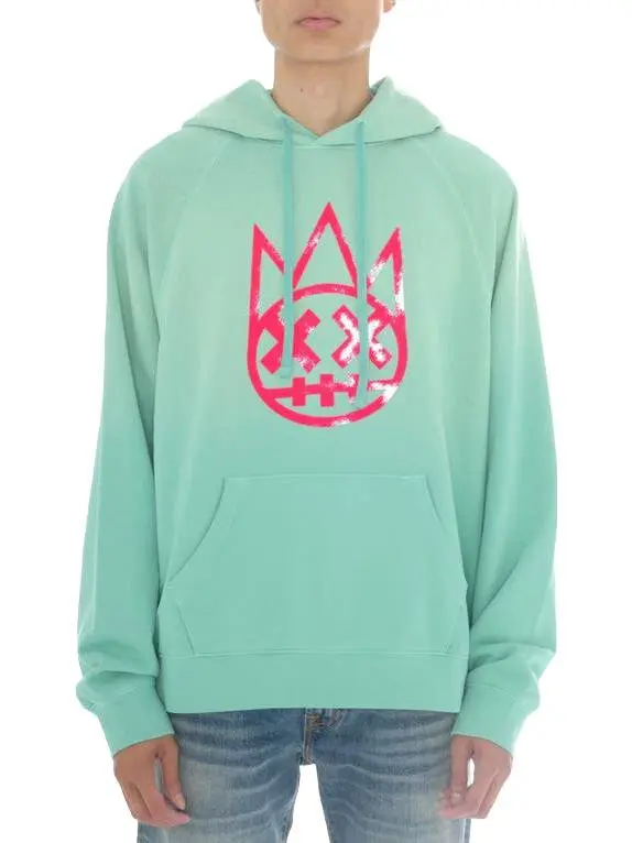 CULT OF INDIVIDUALITY Shimuchan Flocked Logo Graphic Hoodie - Vintage Mint