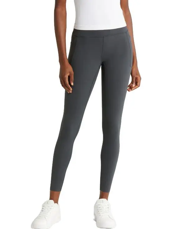 FREE FLY All Day Pocket 7/8 Leggings - Black Sand
