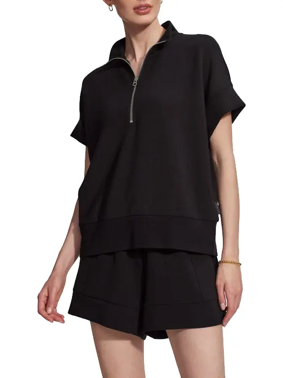Varley Ritchie Short Sleeve Half Zip - Black