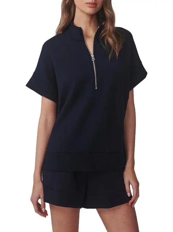 Varley Ritchie Short Sleeve Half Zip - Navy