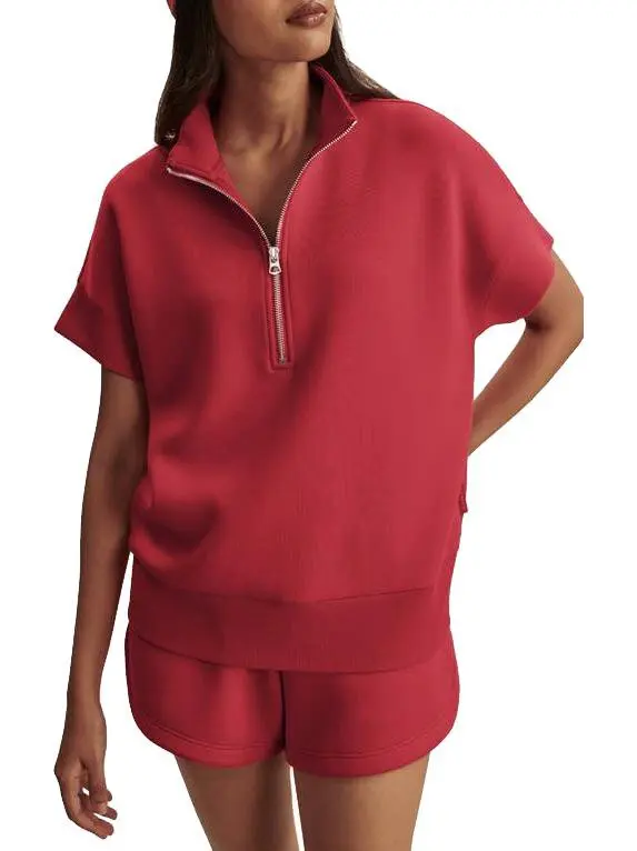 Varley Ritchie Short Sleeve Half Zip - Rich Raspberry