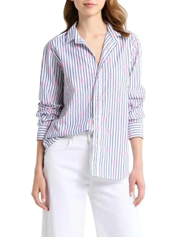 Frank & Eileen Eileen Relaxed Button-up Shirt - Pink/blue/flower