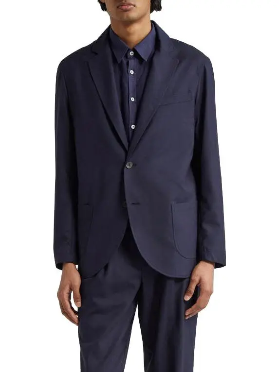 De Bonne Facture Super 130s Wool Sport Coat - Navy
