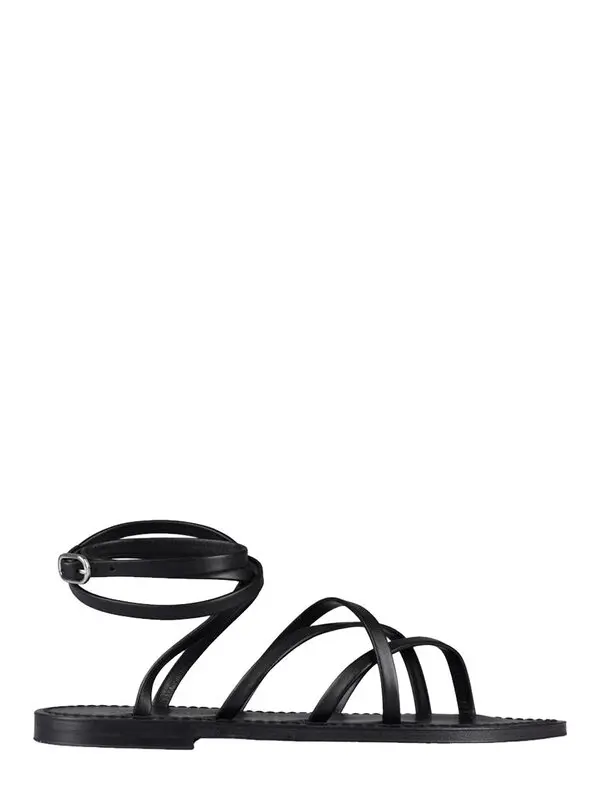 K.JACQUES Zenobie Strappy Leather Sandals - Black