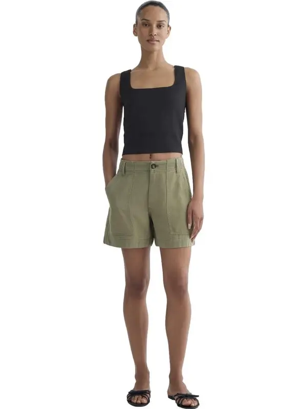 Everlane Utility Twill Shorts - Lichen Green