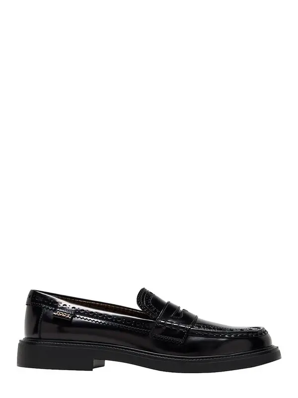 TOD'S Gomma Classic Leather Penny Loafers - Black