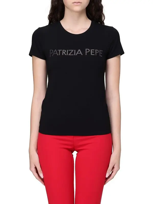 Patrizia Pepe Embellished Logo T-shirt - Ivory