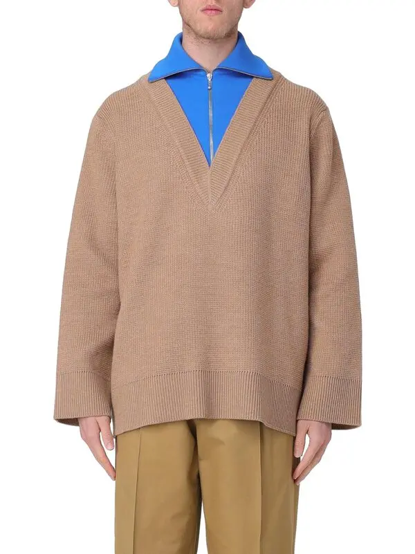 JIL SANDER V-neck Knit Sweater - Multicolor