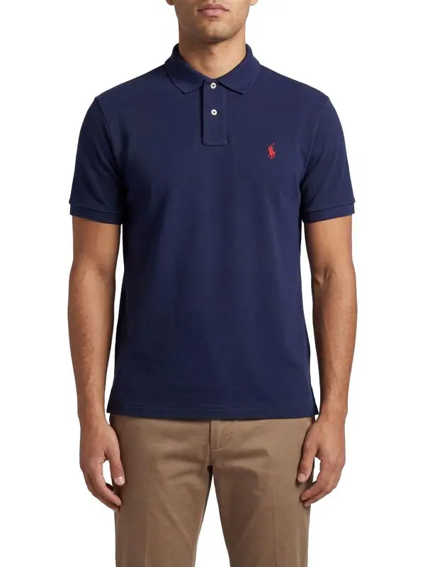 Polo Ralph Lauren Cotton Polo Shirt With Embroidered Logo - Navy