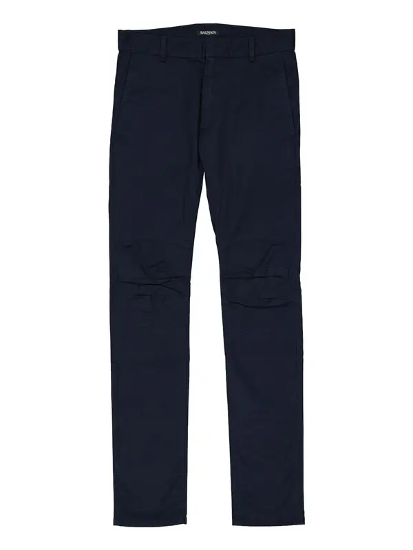 Balmain Slim Cotton Trousers - Blue