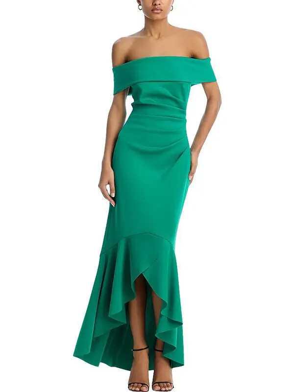Eliza J Fishtail Gown - Jade