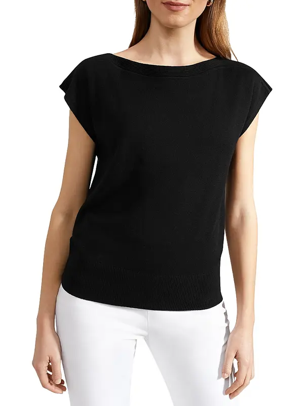 HOBBS LONDON Leona Knitted Top - Black