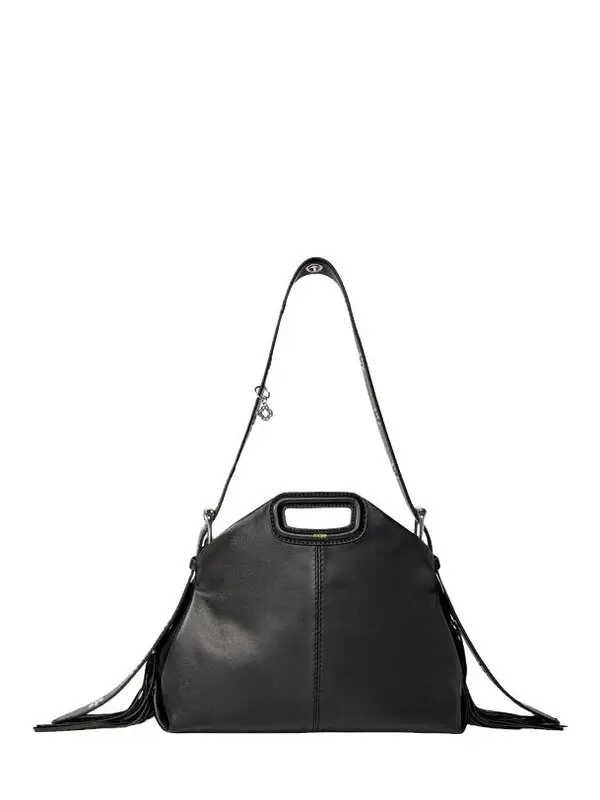 Maje Smooth Leather Miss M Bag - Black
