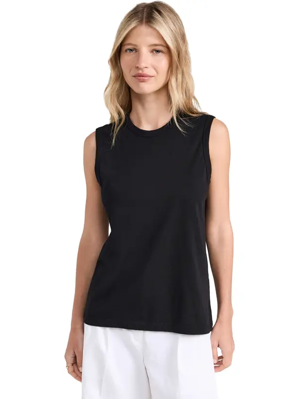Another Tomorrow Sleeveless Tee - Black