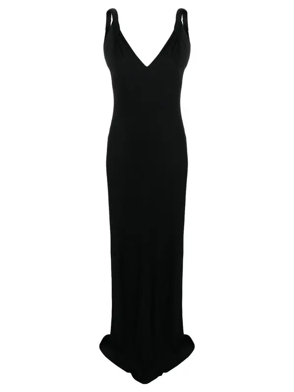 Givenchy V-neck Embellished Gown - Black