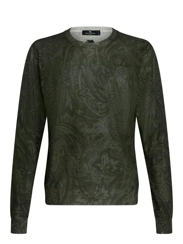 Etro Paisley Jacquard Jumper - Green