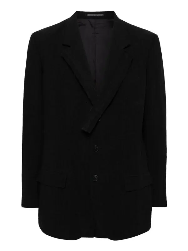 Yohji Yamamoto Single-breasted Blazer - Black
