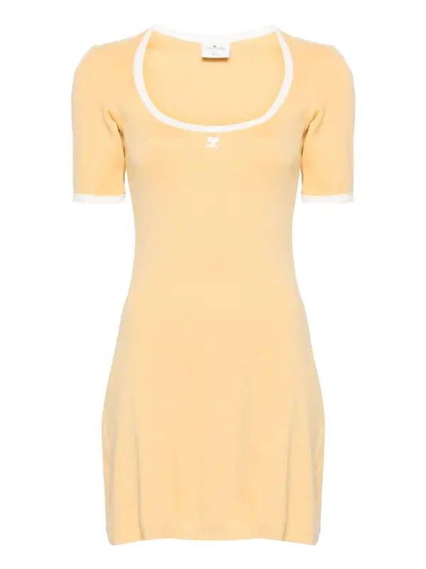 COURREGES Holistic Cotton Minidress - Yellow