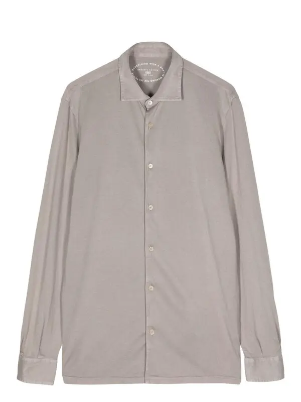 Fedeli Jason Giza Jersey Shirt - Grey