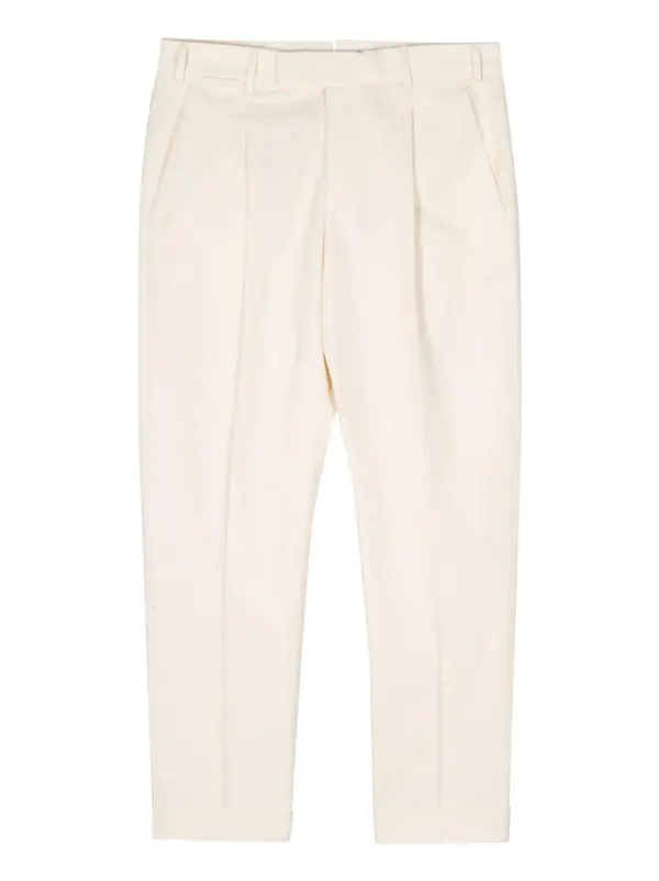 PT TORINO Pressed-crease Slim-cut Trousers - Neutrals