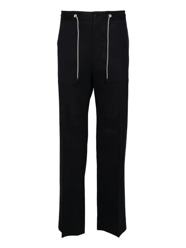 Corneliani Drawstring Tapered Trousers - Blue