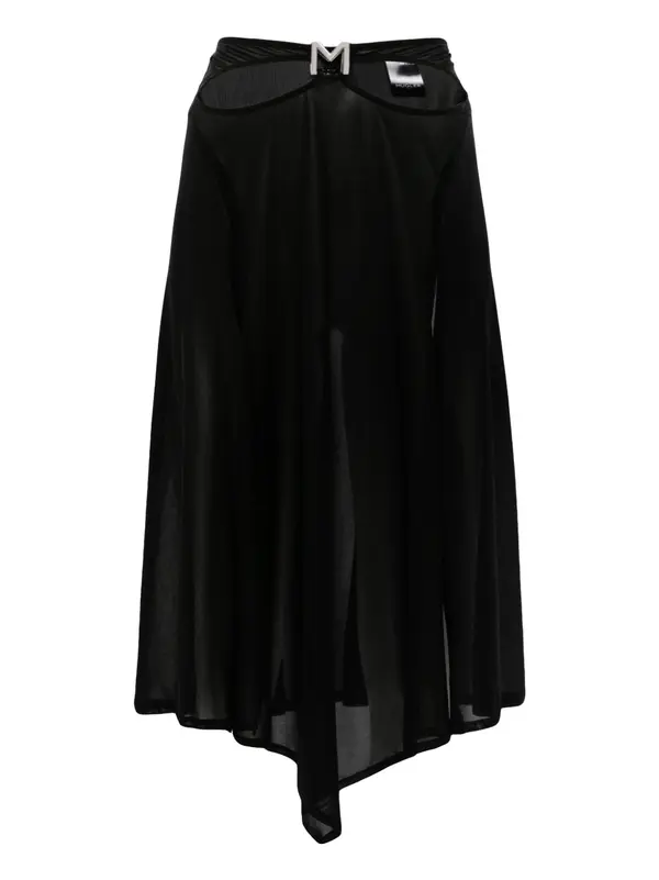 MUGLER Cut-out Midi Skirt - Black