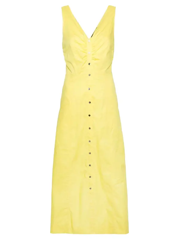 Karl Lagerfeld V-neck Maxi Dress - Yellow