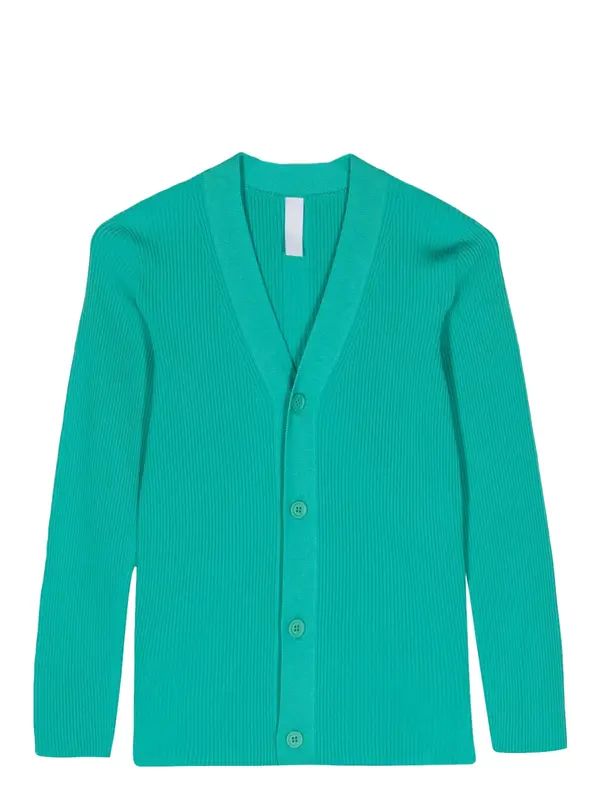 CFCL Fully Ribbed V-neck Cardigan - Green