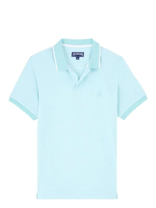 Vilebrequin Logo-embroidered Organic Cotton Polo Shirt - Blue