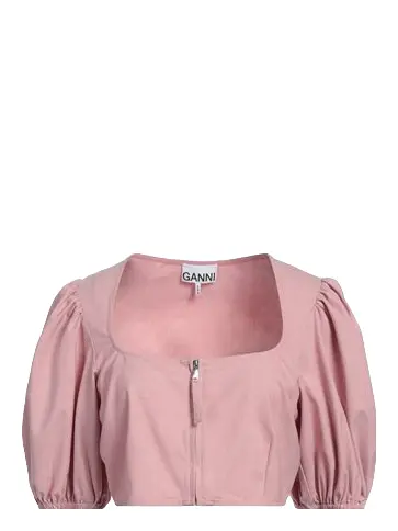 GANNI Top Ecovero Viscose, Recycled Polyester, Elastane - Pink
