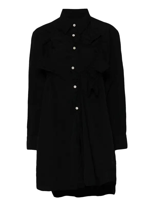 Comme Des Garçons Longline Button-up Shirt - Black