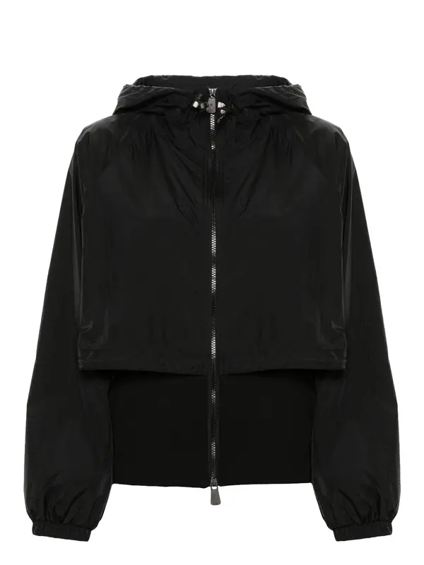 Moncler Layered Hooded Jacket - Black