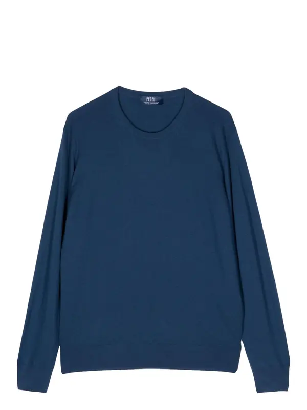 Fedeli Round-neck Jumper - Blue