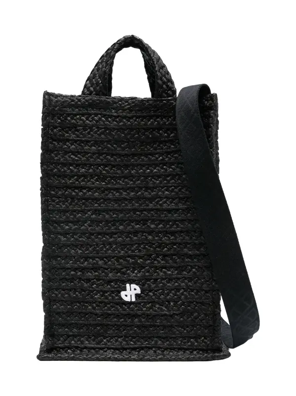 Patou Raffia Tote Bag - Black
