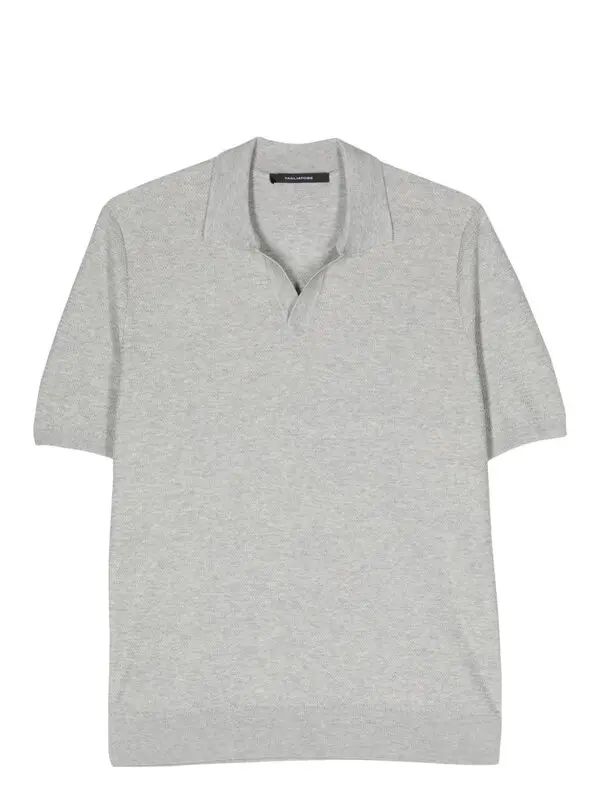 Tagliatore Textured Polo Shirt - Grey