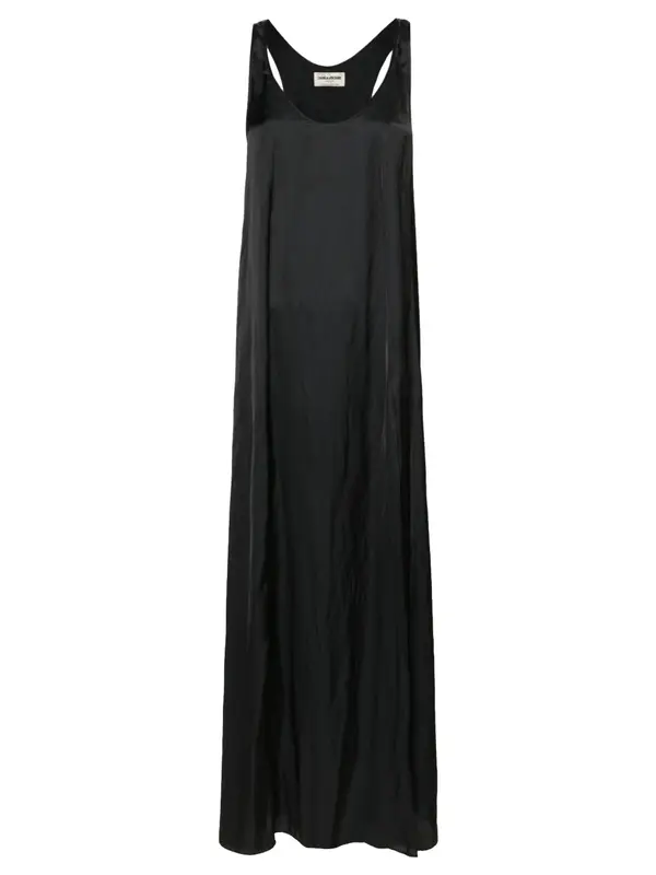 Zadig&Voltaire Rarys Satin Maxi Dress - Black