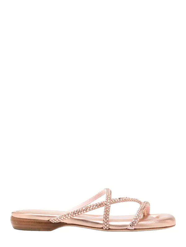 Ash Rubis Crystal-embellished Slides - Pink