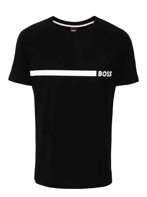 BOSS Logo-print Cotton T-shirt - Black