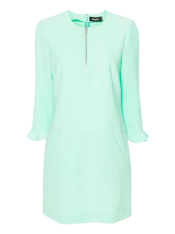 Dsquared2 Round-neck Shift Minidress - Green
