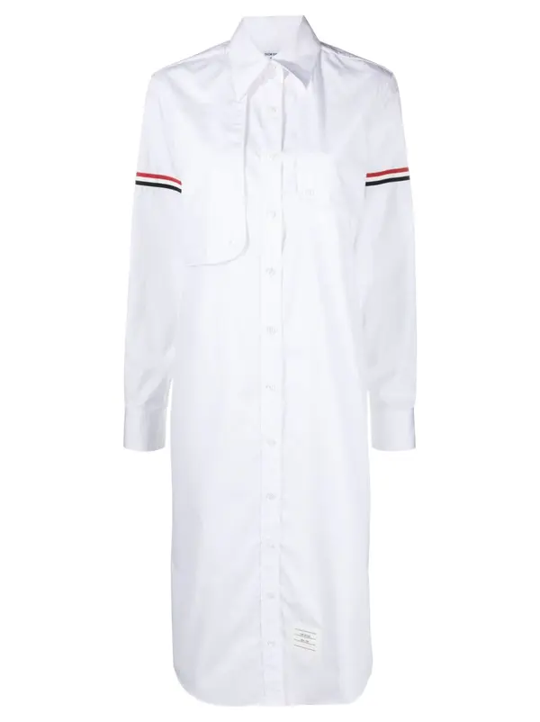 Thom Browne Cotton Shirt Dress - White